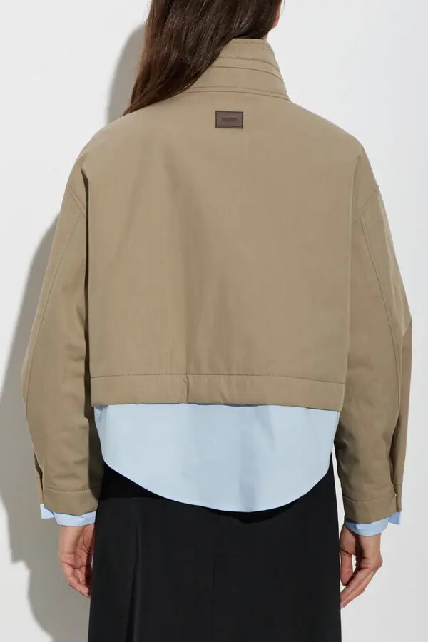 Moschino Stand-up Collar Zip-up Jacket