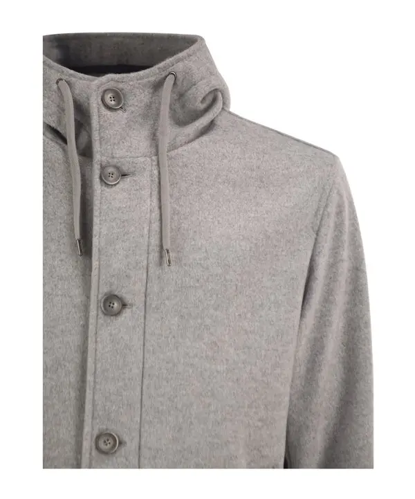 Herno Wool-effect Hooded Jacket