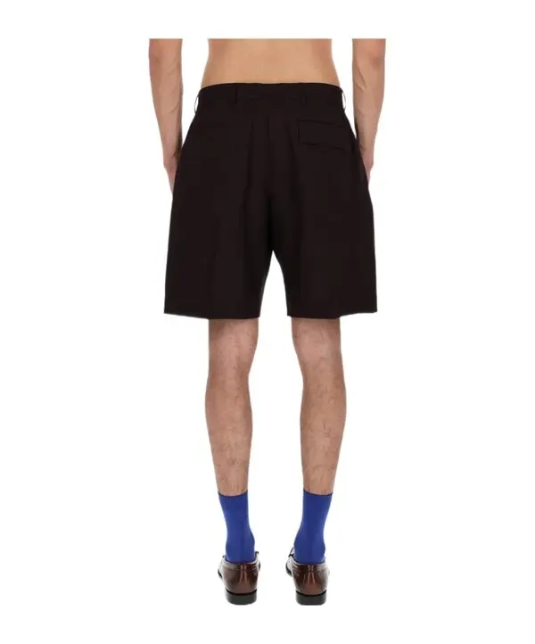 Paul Smith Pleated Linen Shorts
