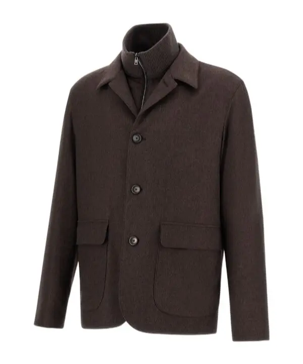 Herno Resort Blazer In Cashmere And Silk