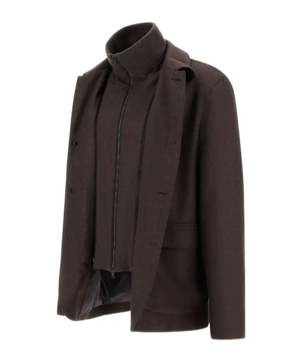 Herno Resort Blazer In Cashmere And Silk