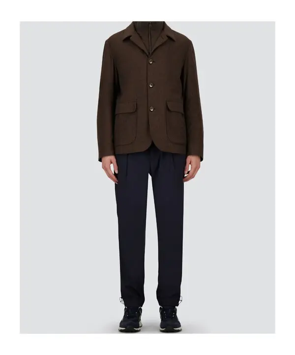 Herno Resort Blazer In Cashmere And Silk