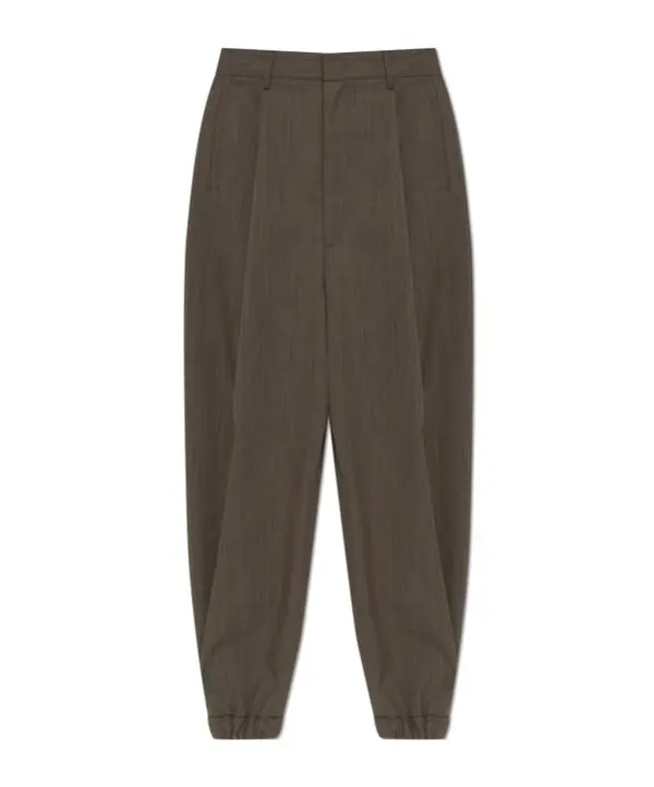 Moschino Pleated Trousers With Belt Loops - Brown