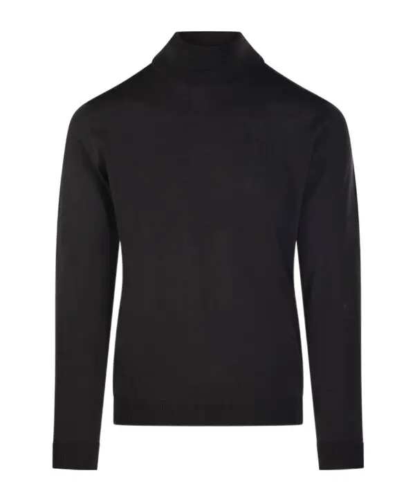 ROBERTO COLLINA Mock-neck Fine-knit Sweater