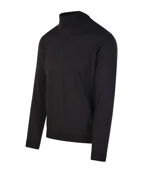 ROBERTO COLLINA Mock-neck Fine-knit Sweater