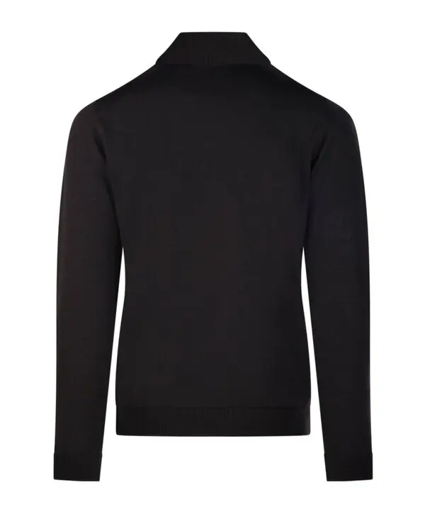 ROBERTO COLLINA Mock-neck Fine-knit Sweater