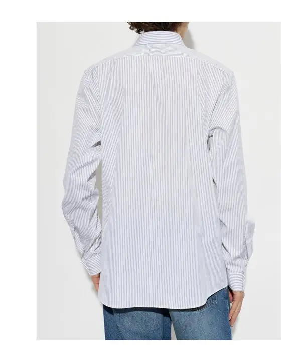 Moschino Sunglass Printed Striped Shirt