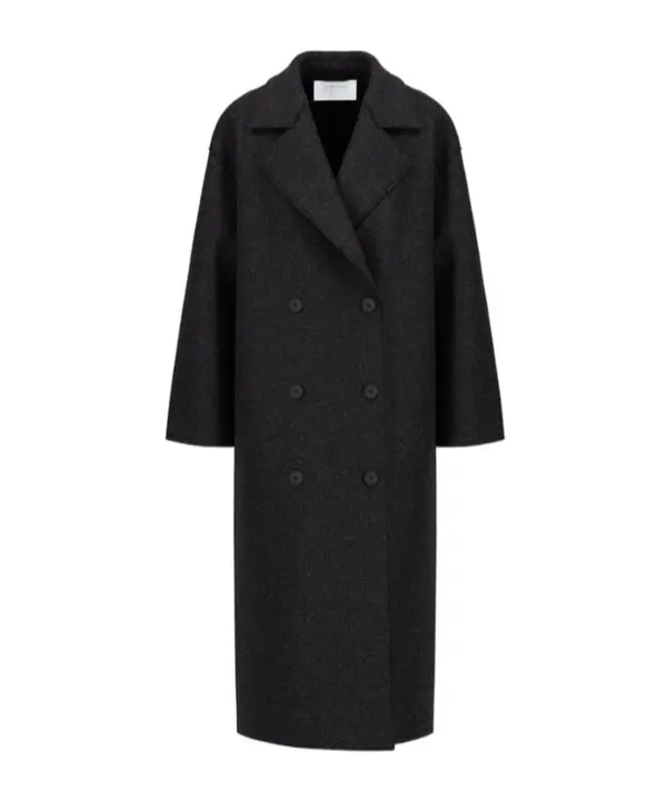 Harris Wharf London Long Oversized Coat In Pressed Wool