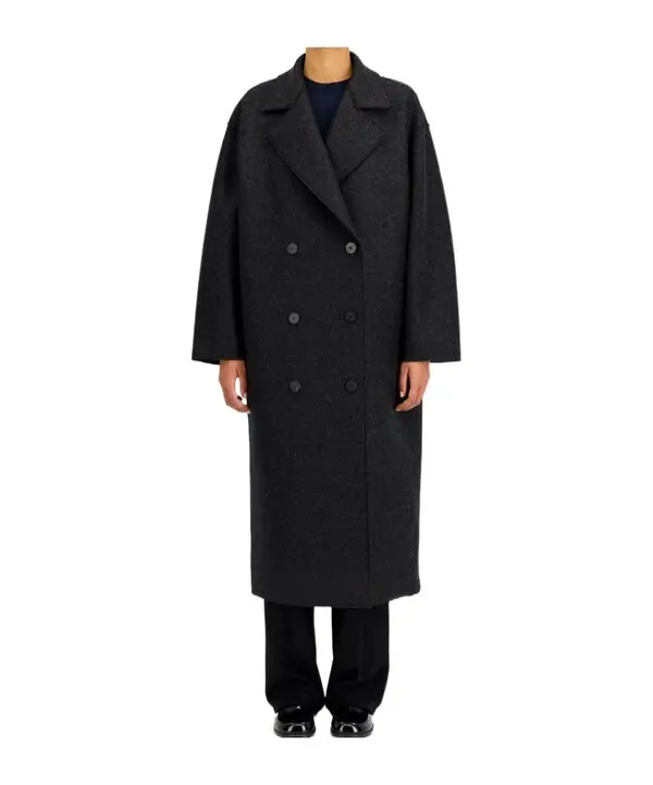 Harris Wharf London Long Oversized Coat In Pressed Wool