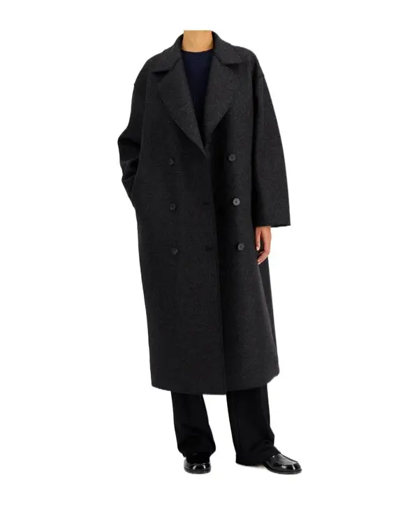 Harris Wharf London Long Oversized Coat In Pressed Wool