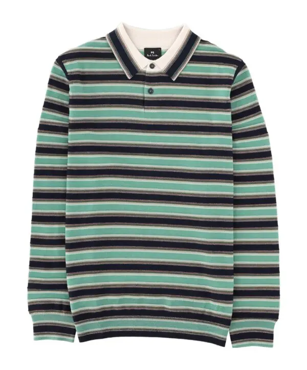 Paul Smith Striped Long-sleeve Polo Shirt - Black