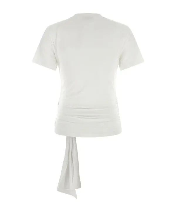 7 For All Mankind Draped Detail T-shirt - White