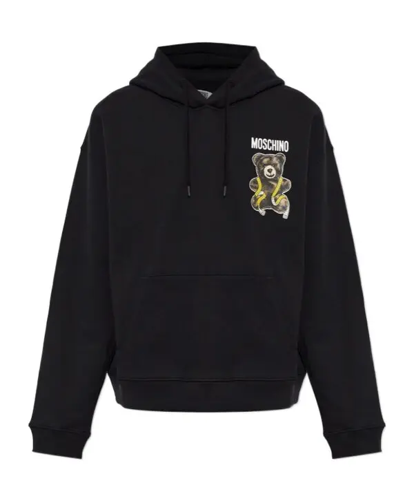 Moschino Long-sleeve Hooded Sweatshirt - Black