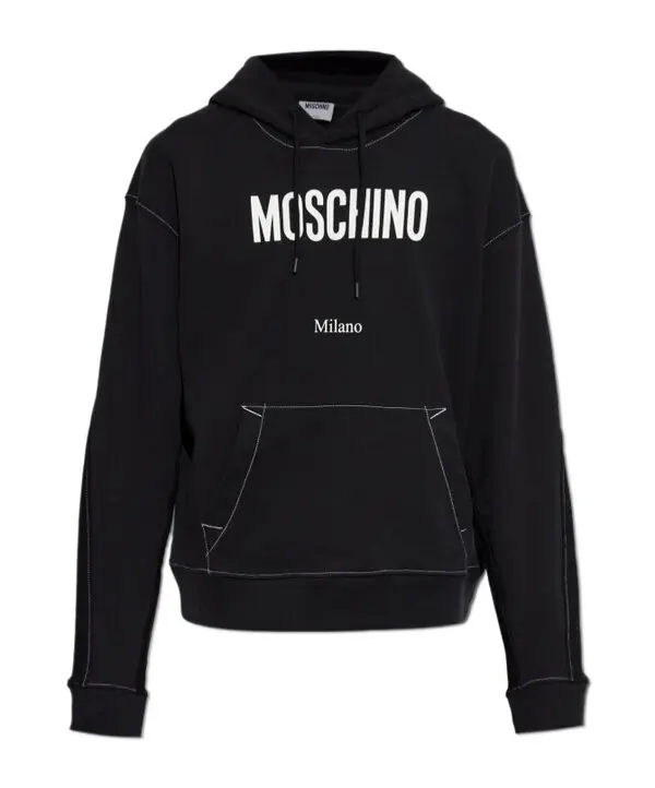 Moschino Long-sleeve Hooded Sweatshirt - Black
