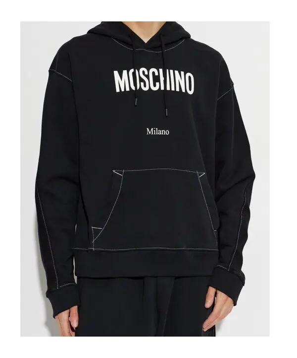 Moschino Print Contrast Stitch Hoodie