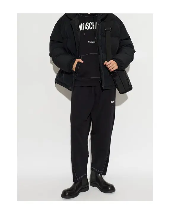 Moschino Print Contrast Stitch Hoodie