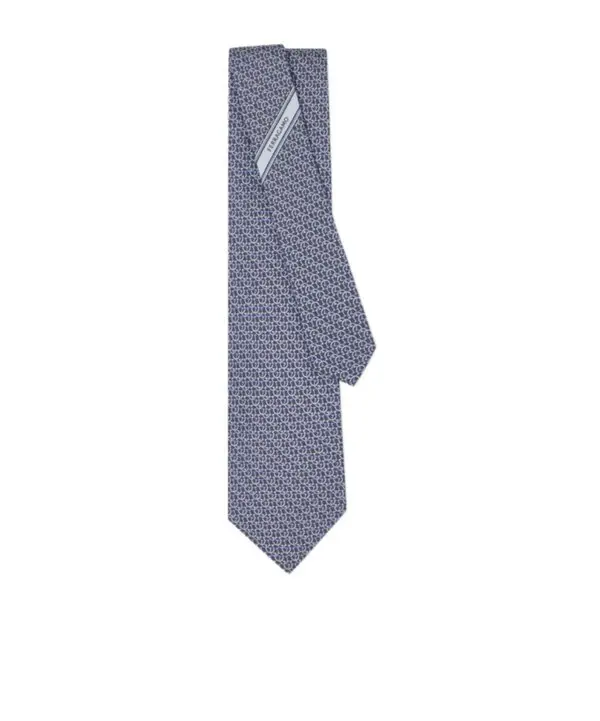 FERRAGAMO Gancini Circular Print Tie