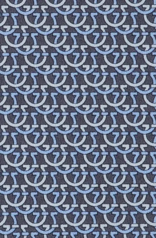 FERRAGAMO Gancini Circular Print Tie
