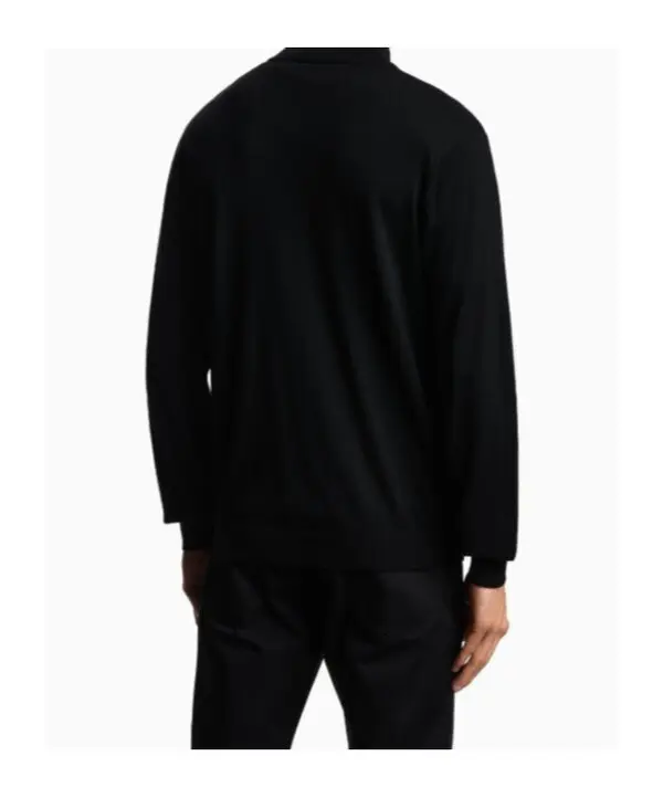Emporio Armani Logo Embroidered Zipped Cardigan