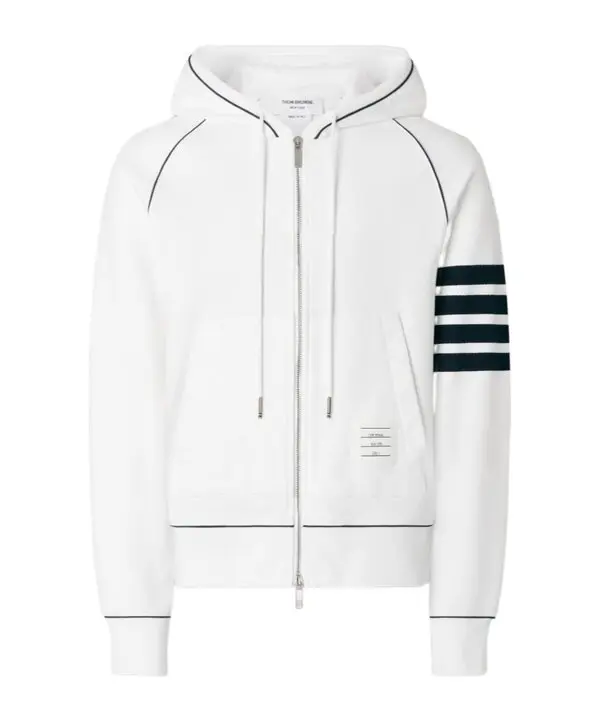 Thom Browne Loopback Stripe-detail Hoodie