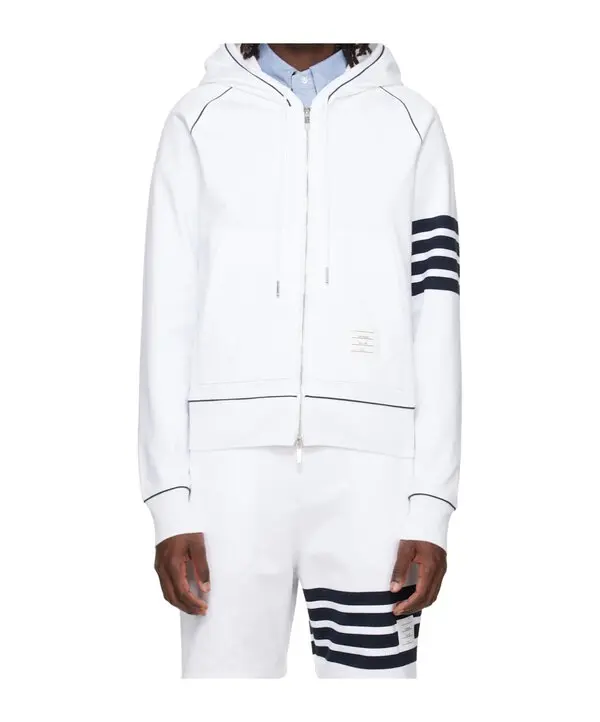 Thom Browne Loopback Stripe-detail Hoodie