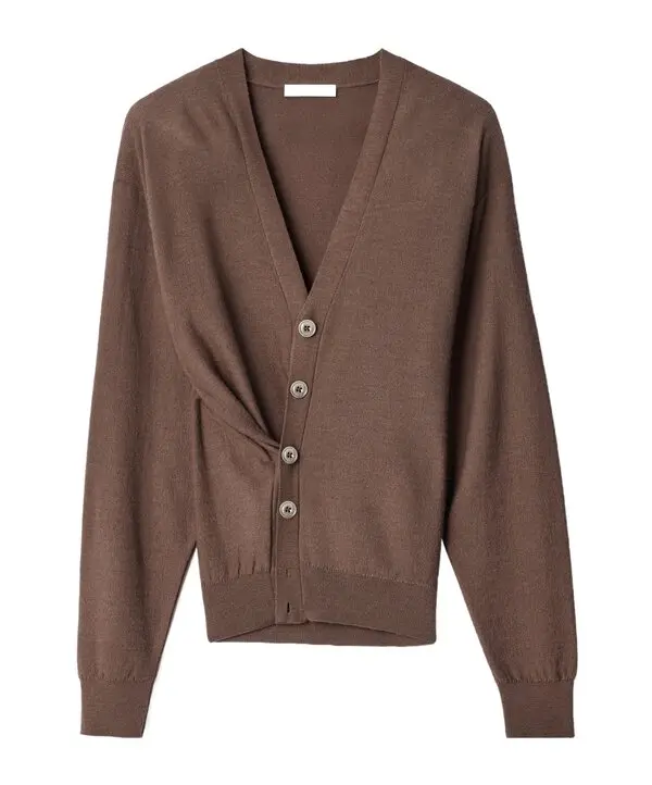 LEMAIRE Relaxed Twisted Cardigan In Merino Blend
