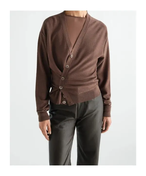 LEMAIRE Relaxed Twisted Cardigan In Merino Blend