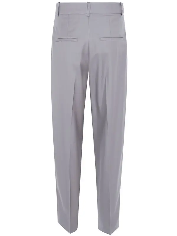 RÓHE Pleated Front Trousers With Belt Loops