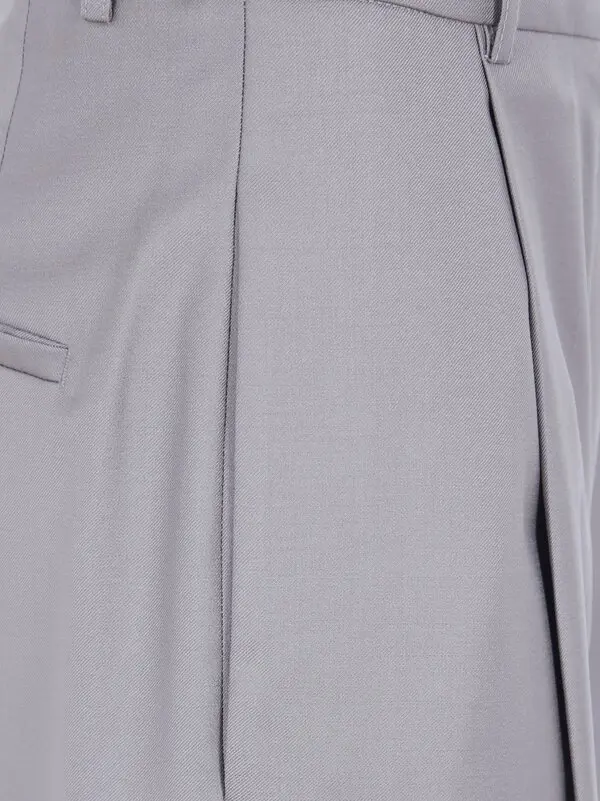 RÓHE Pleated Front Trousers With Belt Loops