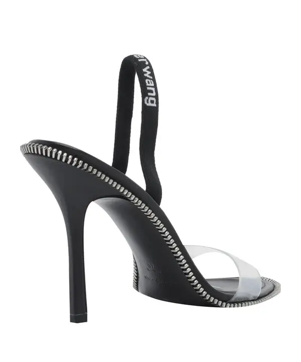 Alexander Wang Logo Strass Heeled Sandals