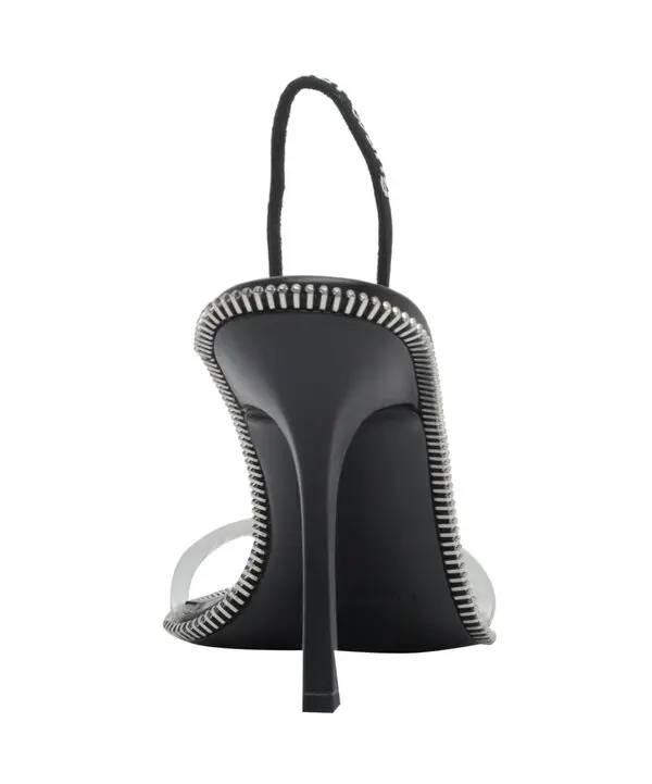 Alexander Wang Logo Strass Heeled Sandals