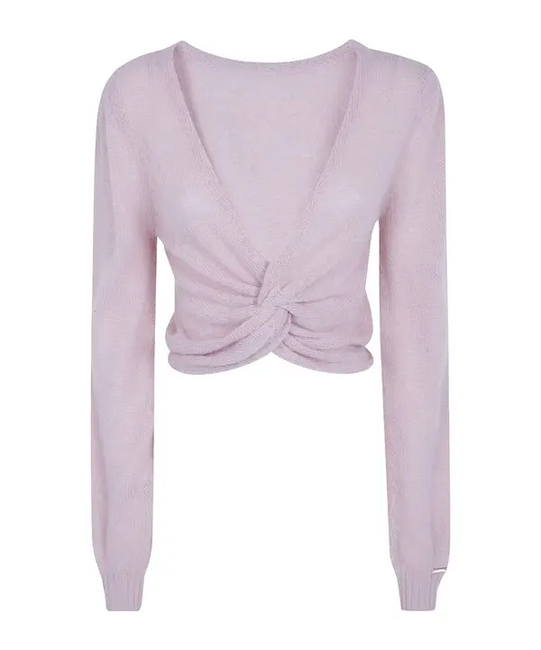 TWINSET Solid Color Double-knit Top - Pink