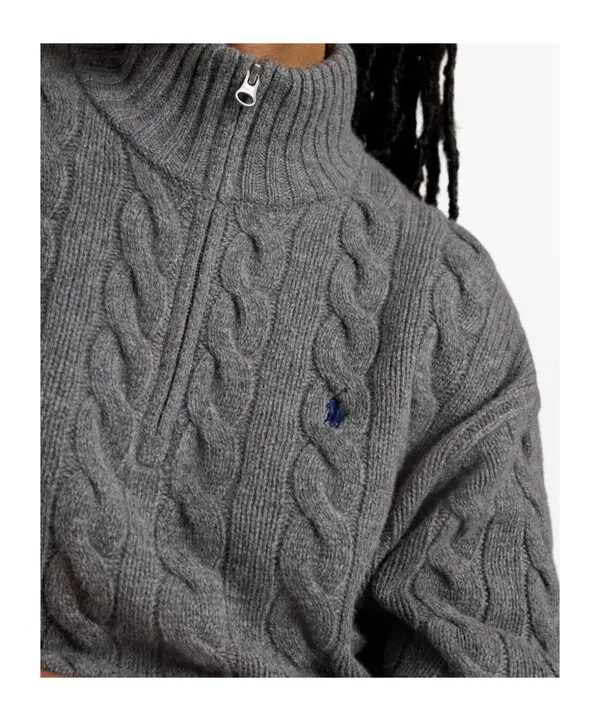 Polo Ralph Lauren Cable-knit Quarter-zip Sweater