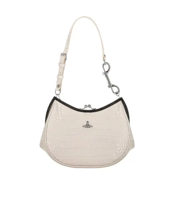 VIVIENNE WESTWOOD Charm Frame Shoulder Bag - Pearl White