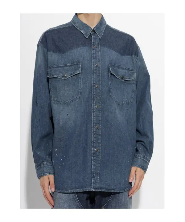 MAISON MARGIELA Long-sleeved Denim Shirt