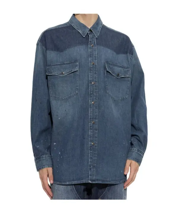 MAISON MARGIELA Long-sleeved Denim Shirt