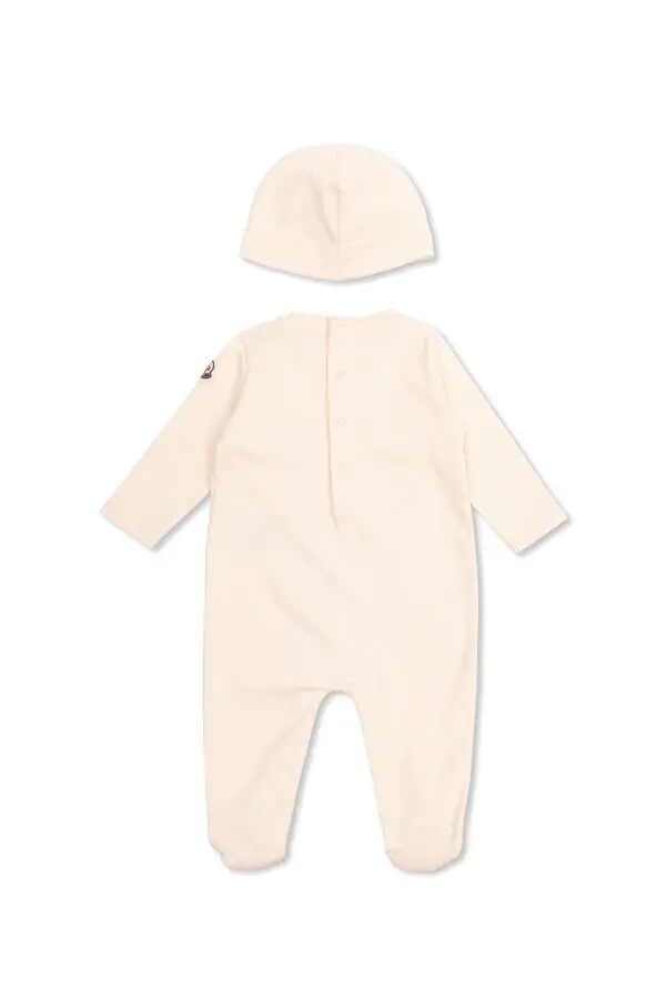 Moncler Baby Bodysuit And Hat Set