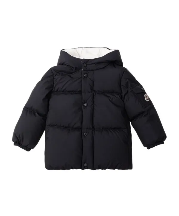 Moncler Long-sleeved Hooded Down Jacket - Navy Blue