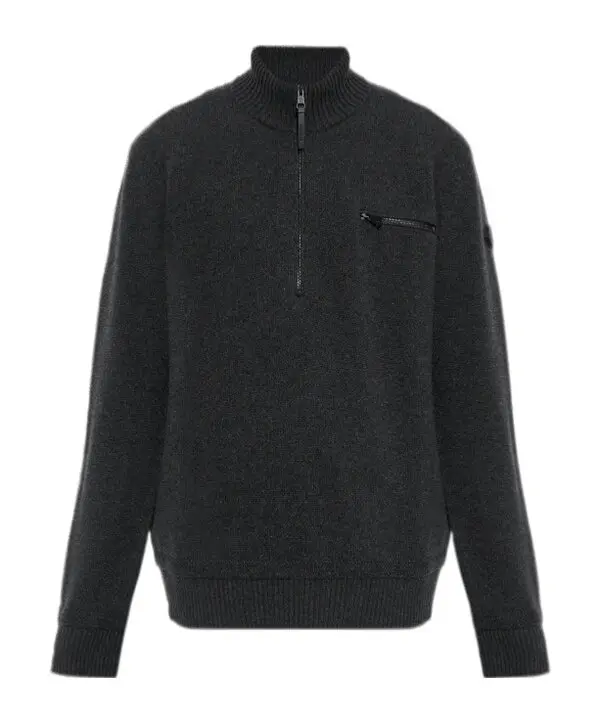 Moncler Half-zip Chest-pocket Sweater