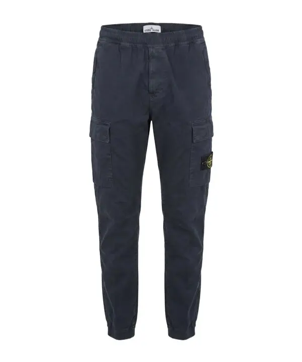 Stone Island Elastic-waist Casual Trousers - Navy Blue