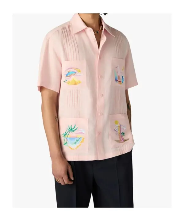 Casablanca Embroidered Short-sleeve Shirt