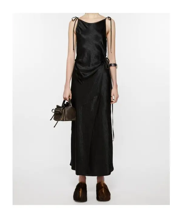 Acne Studios Sleeveless Satin Maxi Dress