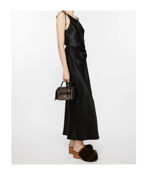 Acne Studios Sleeveless Satin Maxi Dress