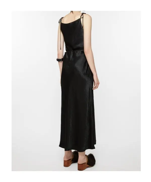 Acne Studios Sleeveless Satin Maxi Dress