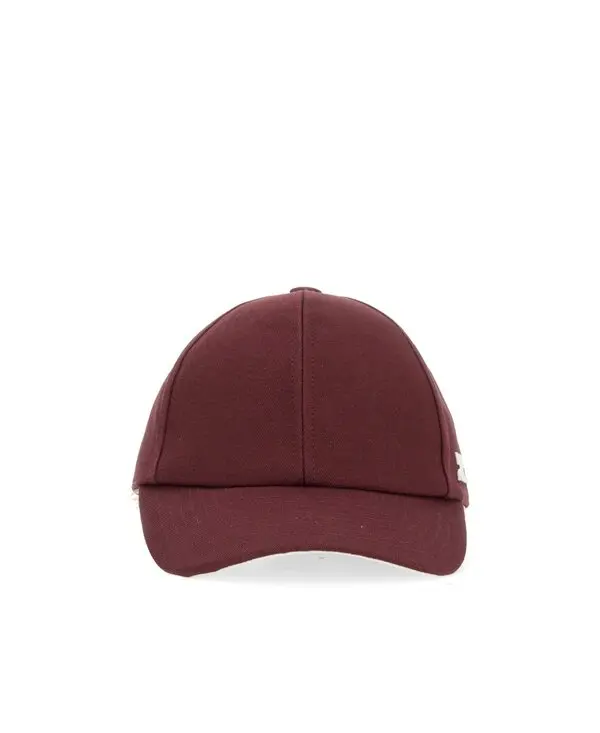 COURREGES Logo-patch Cotton Cap - Red