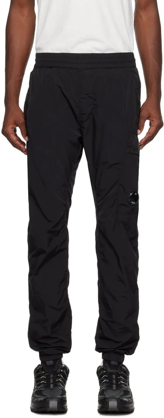 C.P. COMPANY Lens-detail Tapered Track Pants - Black