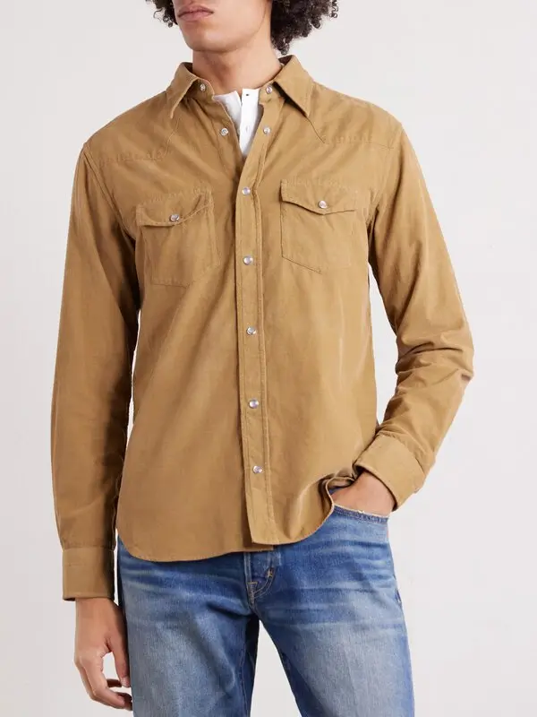 TOM FORD Slim-fit Cotton-corduroy Shirt