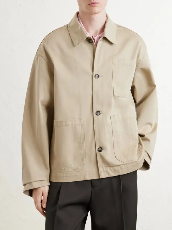 JW Anderson Logo Embroidered Cotton Twill Jacket