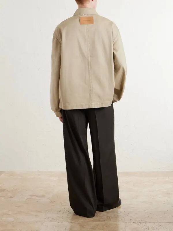 JW Anderson Logo Embroidered Cotton Twill Jacket