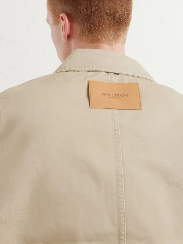 JW Anderson Logo Embroidered Cotton Twill Jacket
